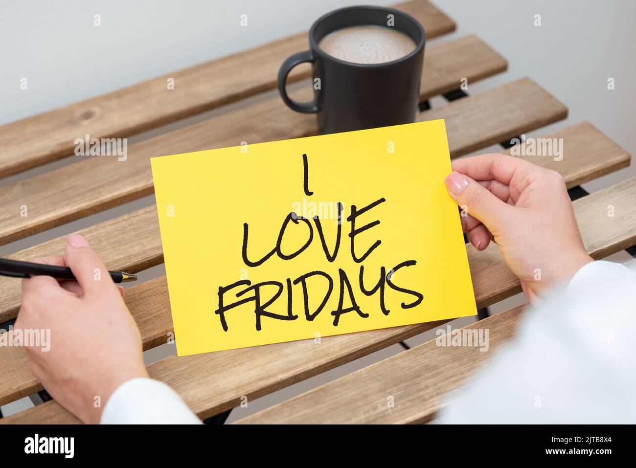 Writing displaying text I Love Fridays. Business overview Affection for ...