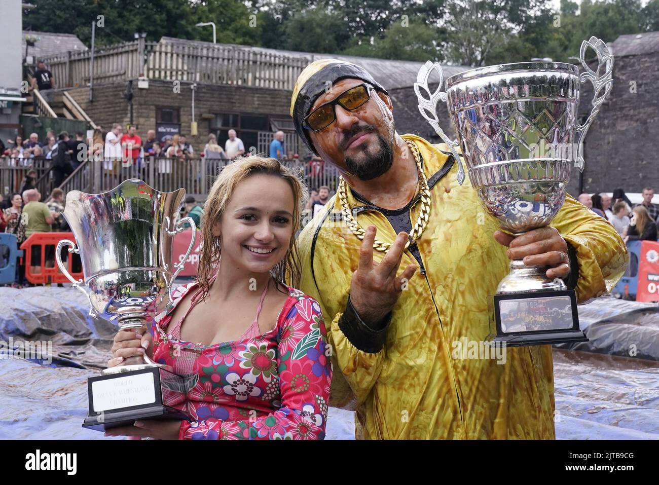 Winners of the female and male events, Imogen Young and Lloyd Ckarkson ...