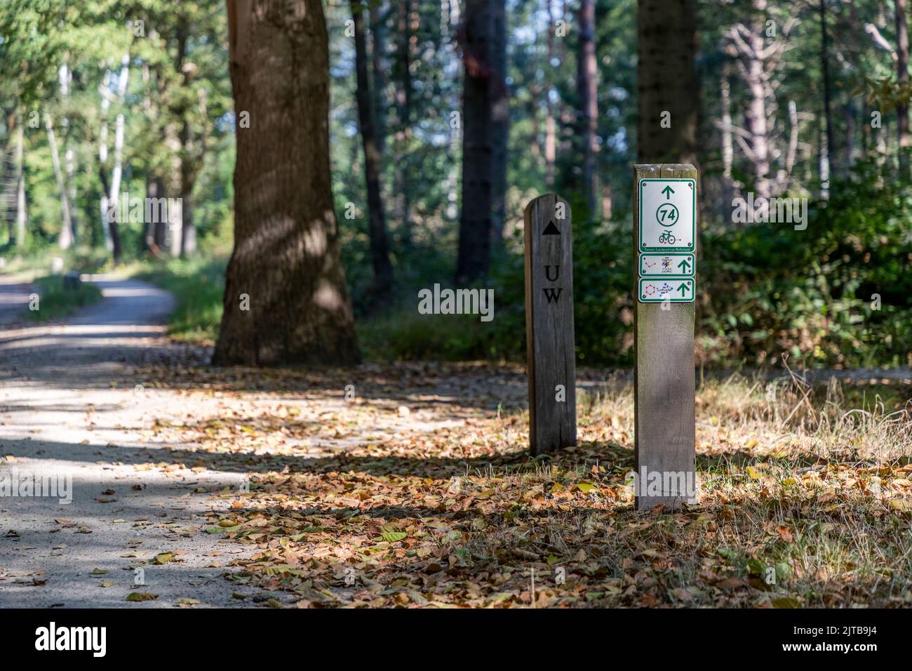 Varied hiking route. The perimeter trail marked UW runs for a length of ...