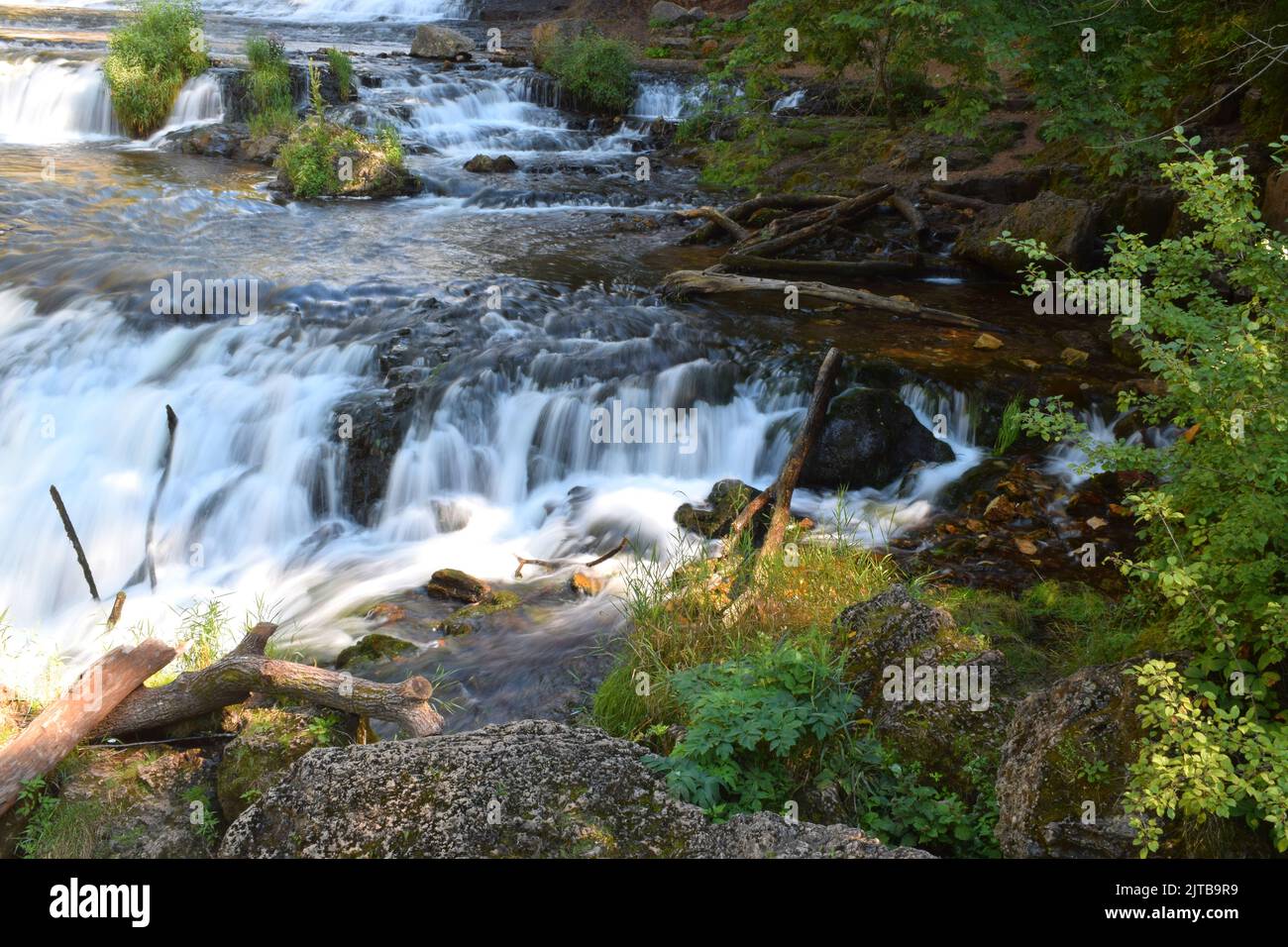 Waterfalls at Willow river State Park in Northwestern WI Stock Photo ...