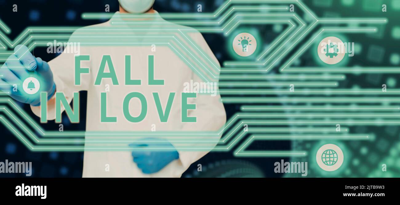 Conceptual display Fall In Love. Concept meaning Feeling loving ...