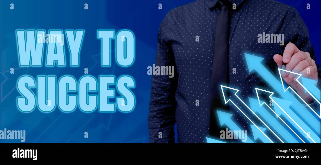 Conceptual display Way To Success, Business concept On the right path ...
