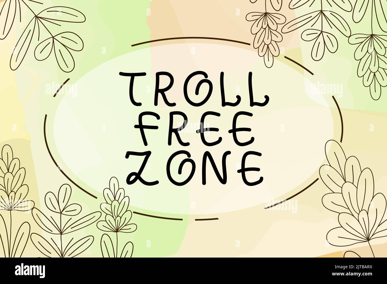Hand writing sign Troll Free Zone. Business concept Social network ...