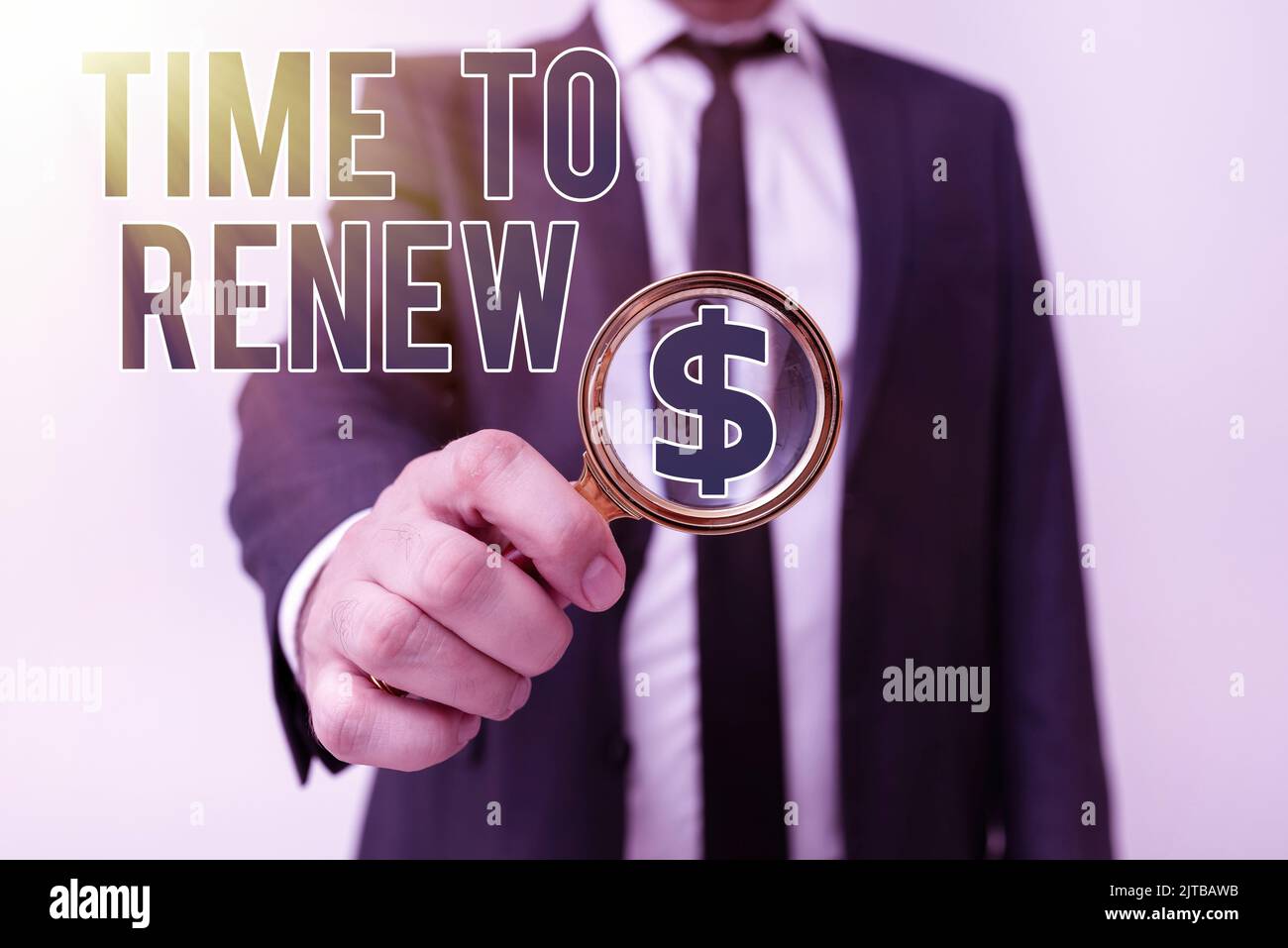 Sign displaying Time To Renew. Business concept Continue the insurance ...