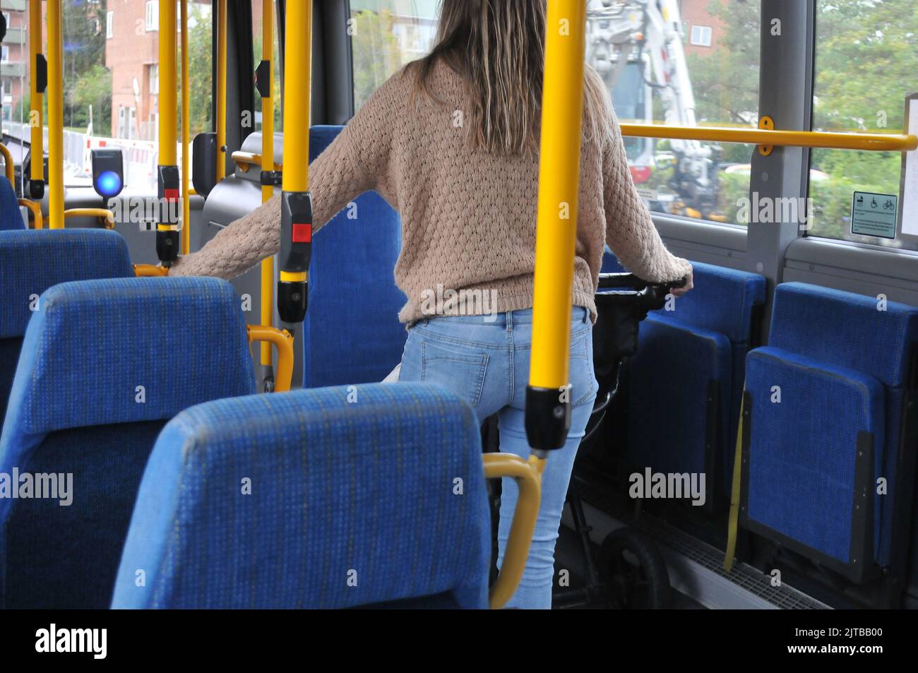 Copenhagen /Denmark/29 August 2022/Young mother are allow to transport ...