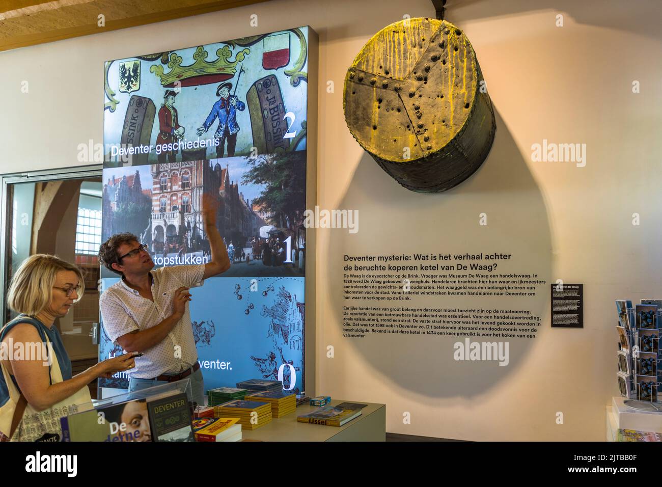 The copper kettle of Deventer is exhibited in the Weighhouse Museum of ...