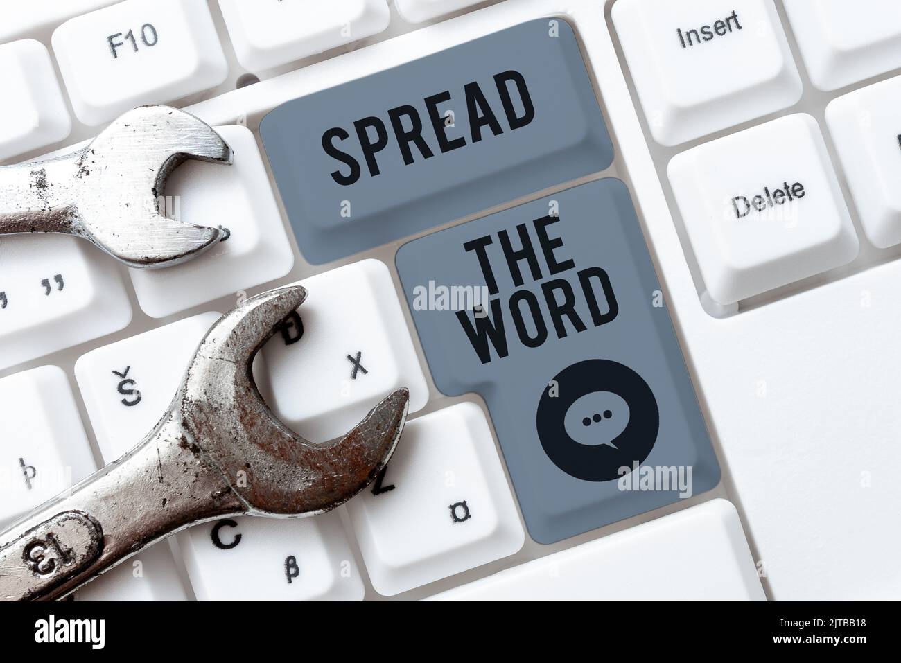 Text caption presenting Spread The Word. Business approach Communicate ...