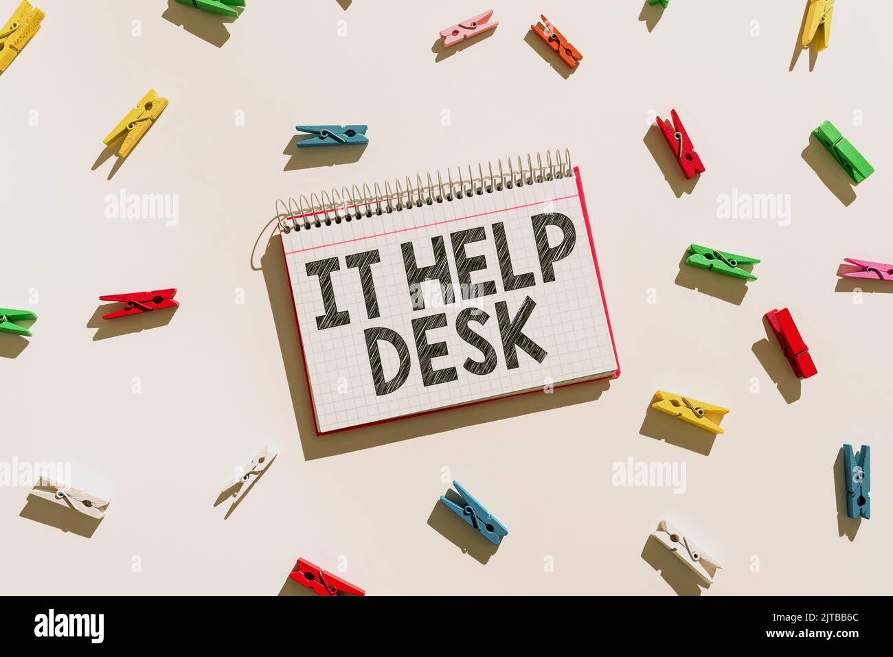 Text caption presenting It Help Desk. Internet Concept Online support ...