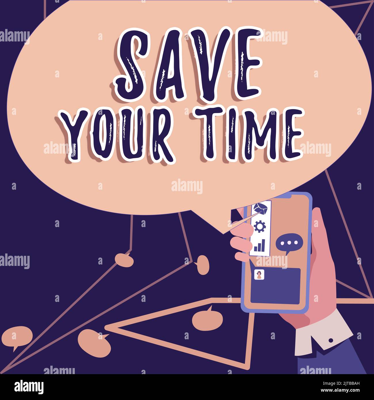 Conceptual display Save Your Time. Internet Concept Finding ways to ...
