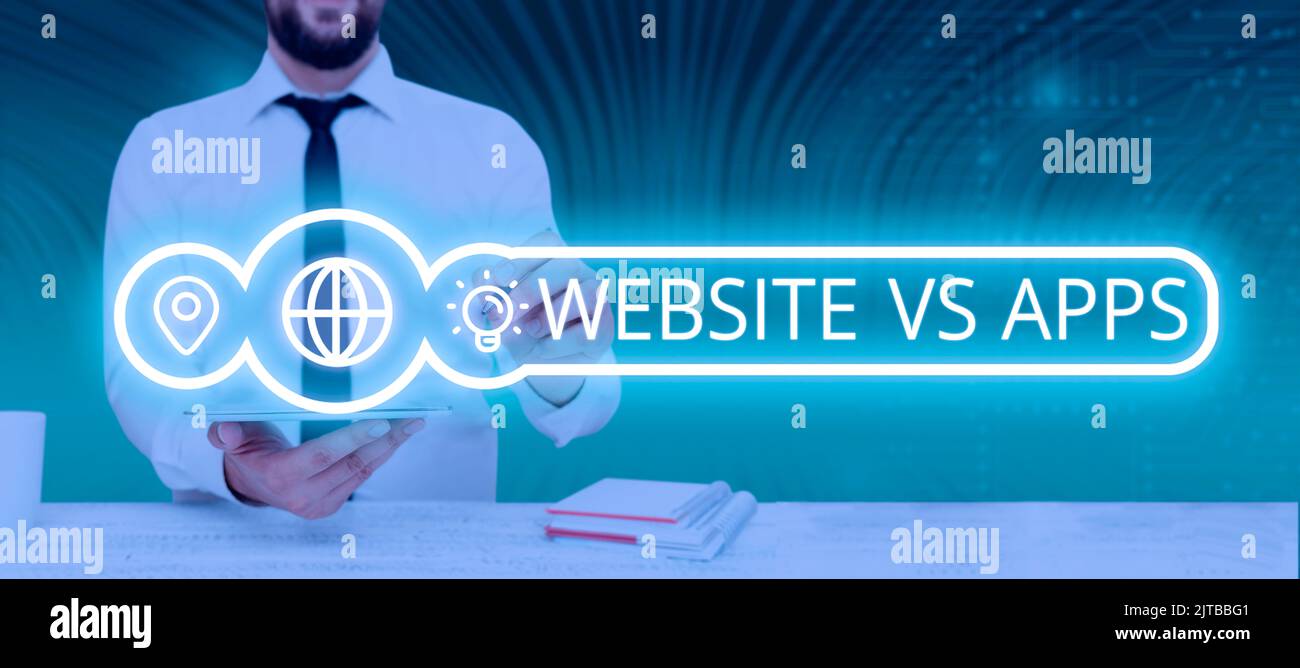 Conceptual display Website Vs Apps, Concept meaning Doubt between using ...