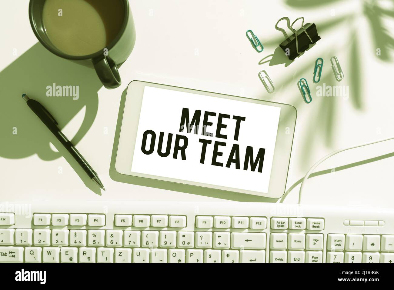 Inspiration showing sign Meet Our Team. Internet Concept Presentation ...