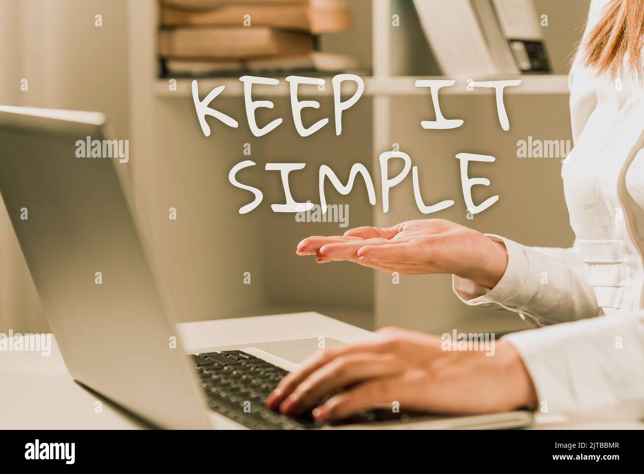 Hand writing sign Keep It Simple, Business overview Easy to toss around ...