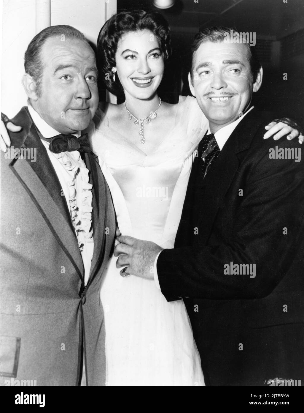 BRODERICK CRAWFORD AVA GARDNER and CLARK GABLE on set candid outside Dressing Room during ...