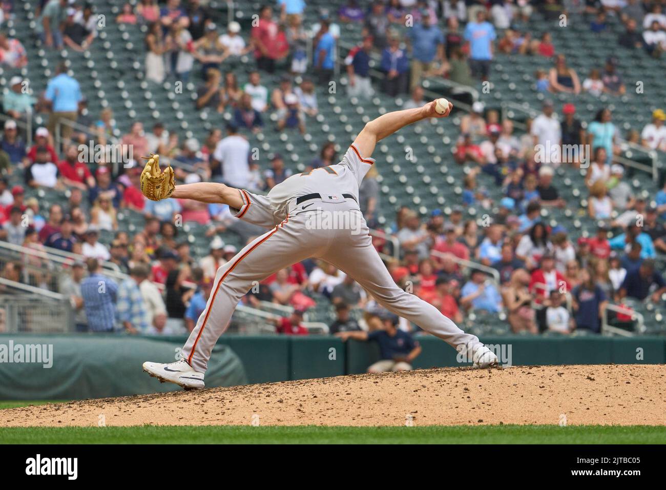 August 28 2022: San Francisco pitcher Tyler Rogers (71) throws a pitch during the game with San ...