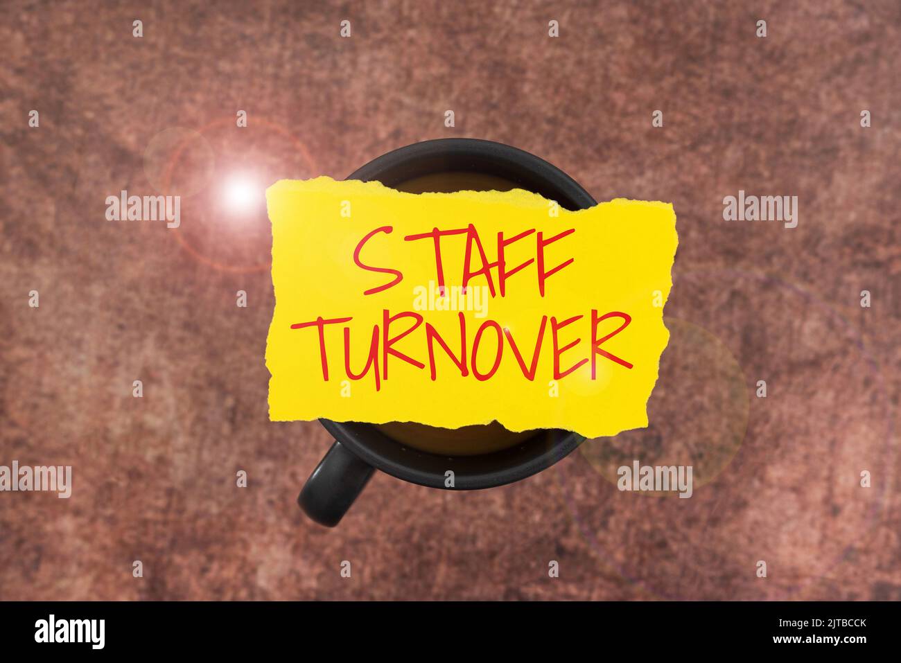 Text caption presenting Staff TurnoverThe percentage of workers that ... Text caption presenting Staff TurnoverThe percentage of workers that ...