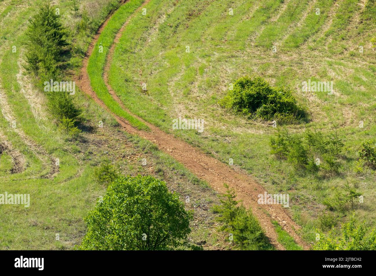 Dry arid path in the Serpentine rock trail, Baltimore, Maryland Stock ...