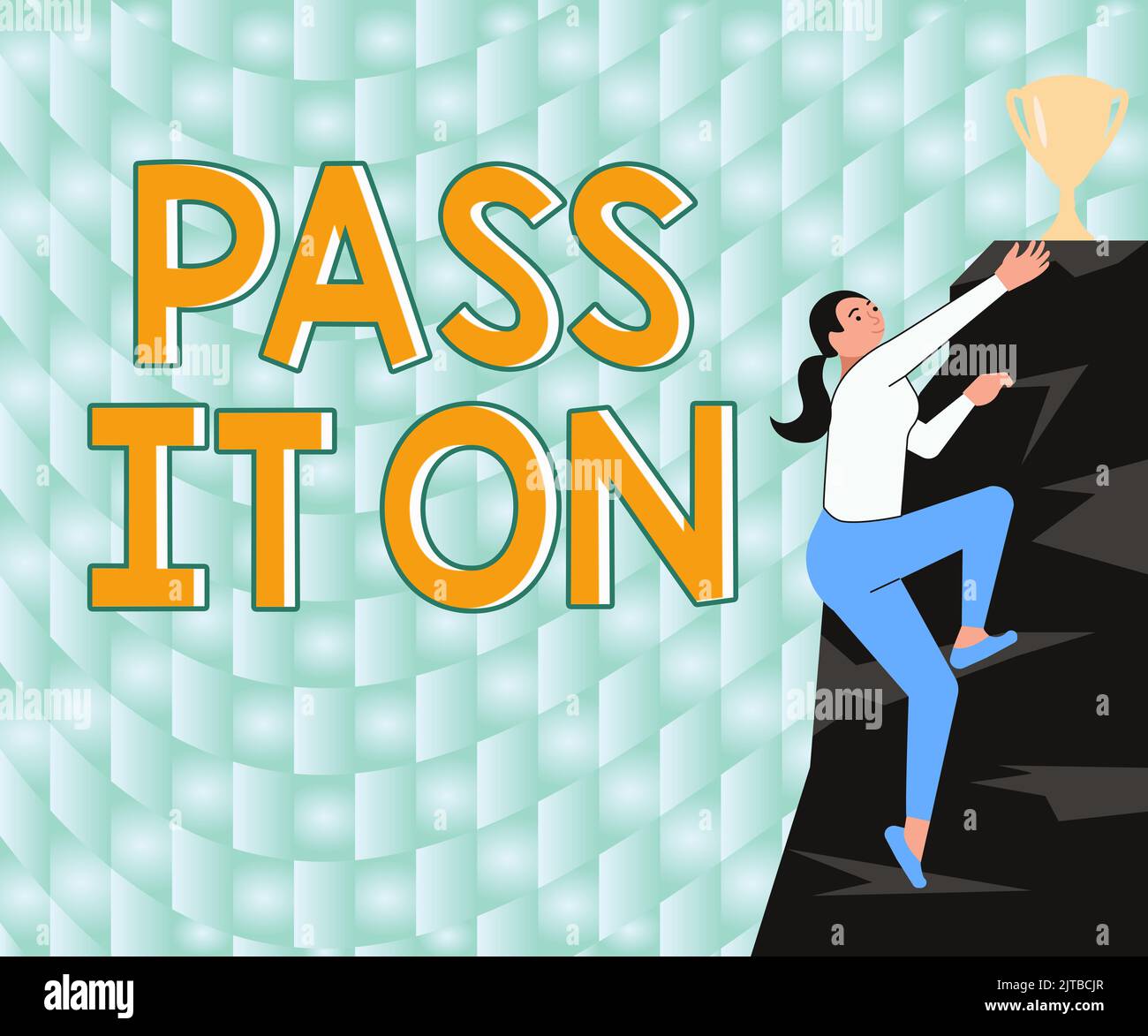 Inspiration showing sign Pass It On. Concept meaning Share something ...