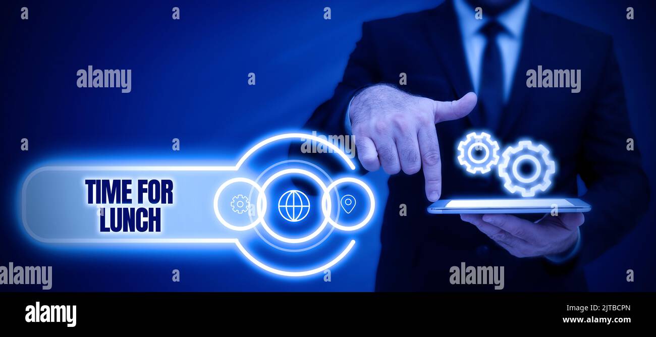 Inspiration showing sign Time For Lunch. Word for Moment to have a meal ...