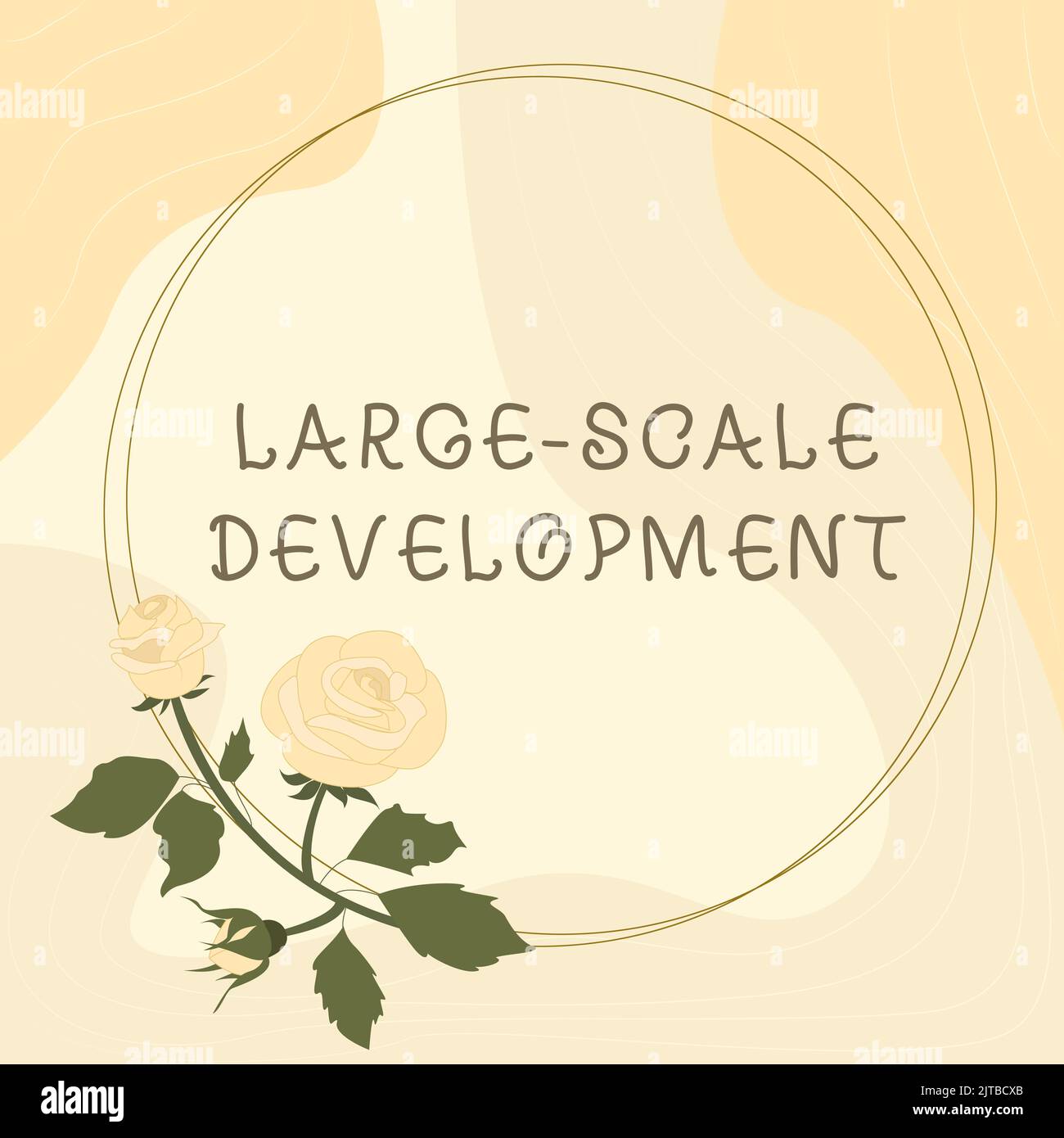 Conceptual display Large Scale Development. Word for Develop on an ...