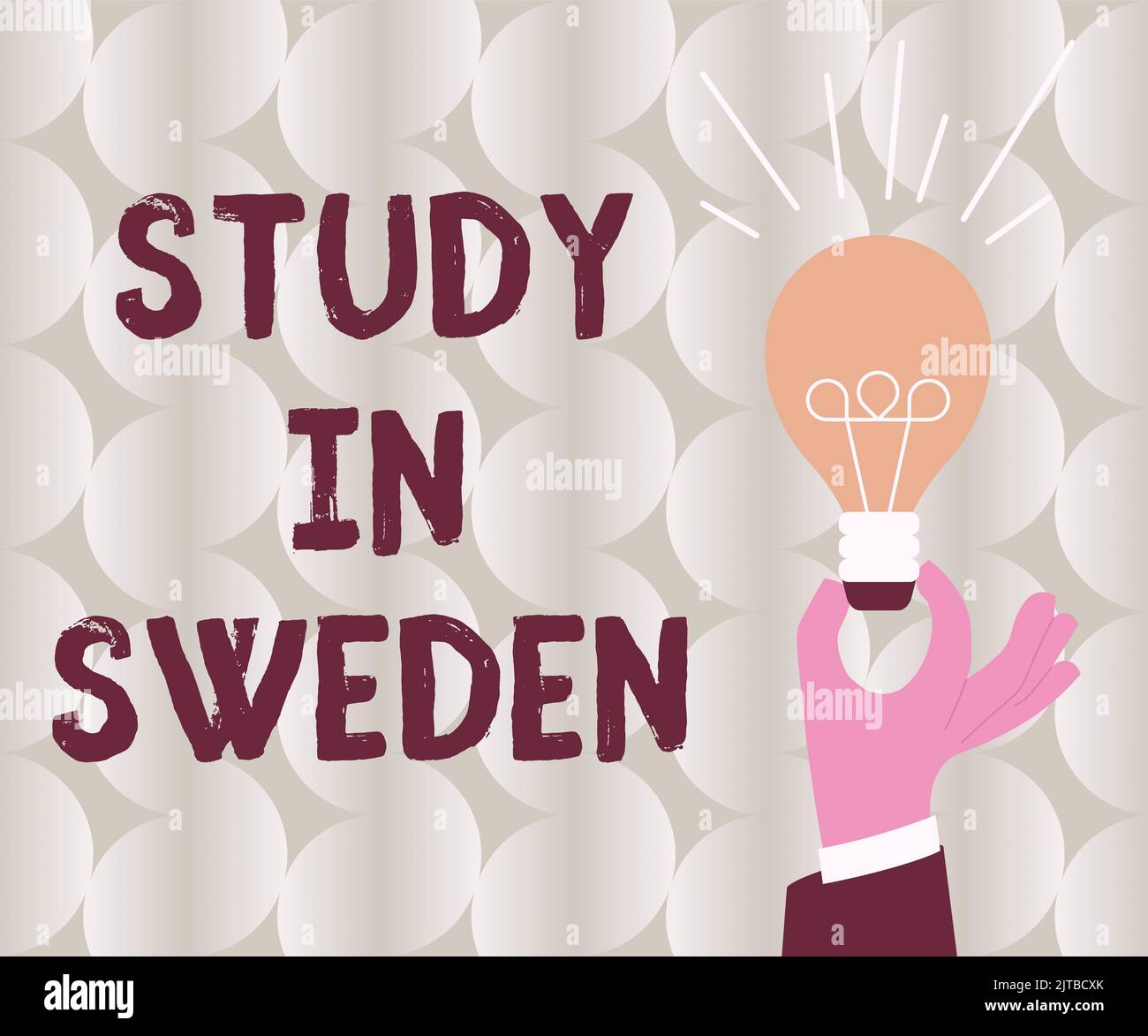 Sign displaying Study In Sweden. Internet Concept Travel to European ...