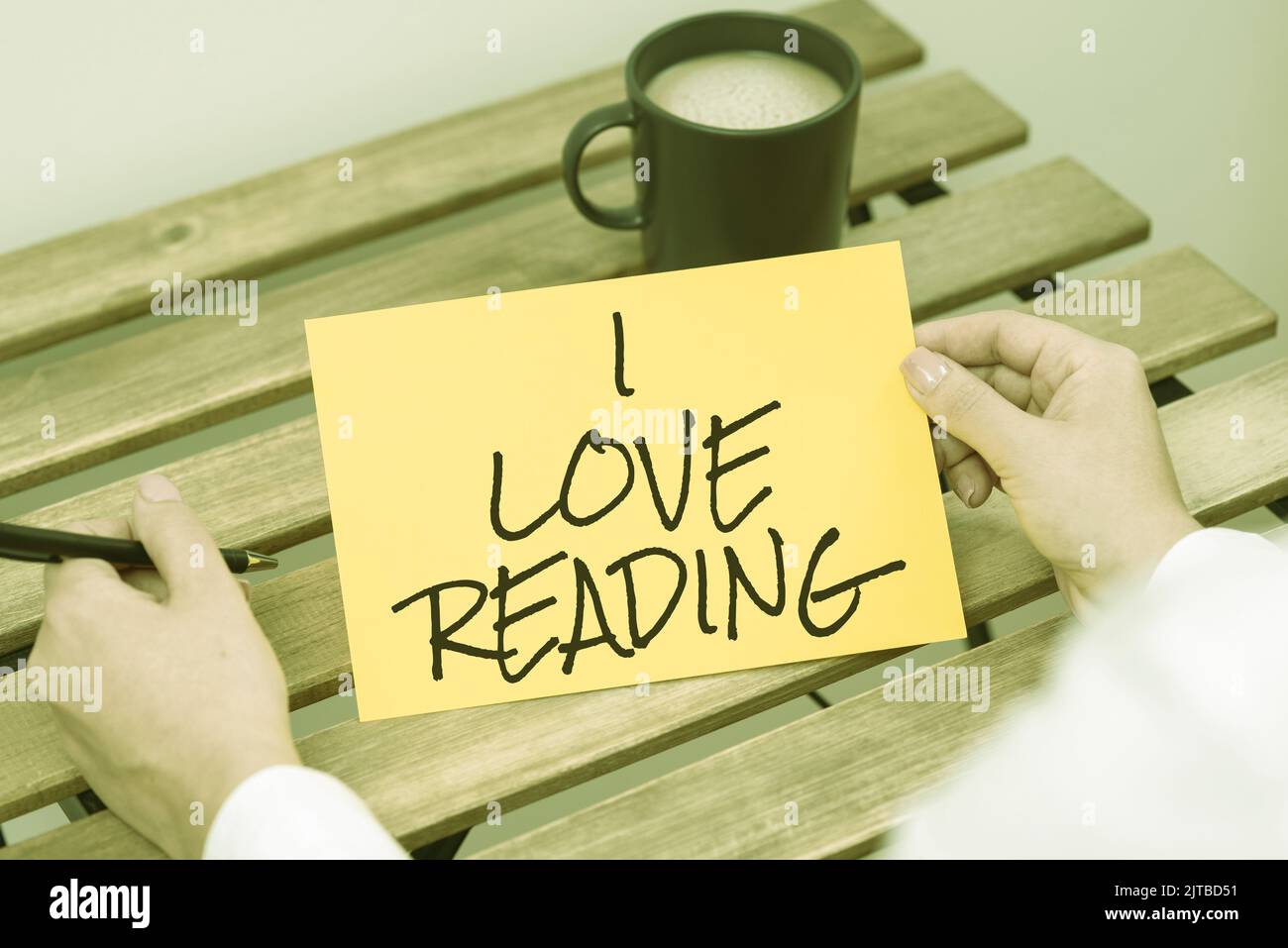 Sign displaying I Love Reading. Word for Affection for the literature ...