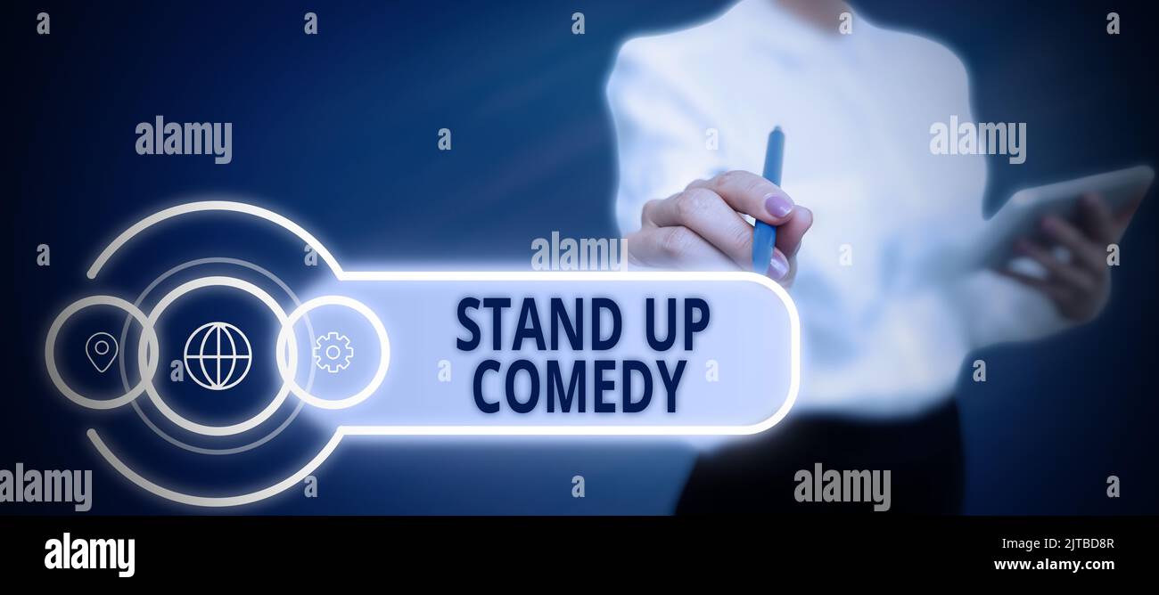 Conceptual display Stand Up Comedy. Business showcase Comedian ...