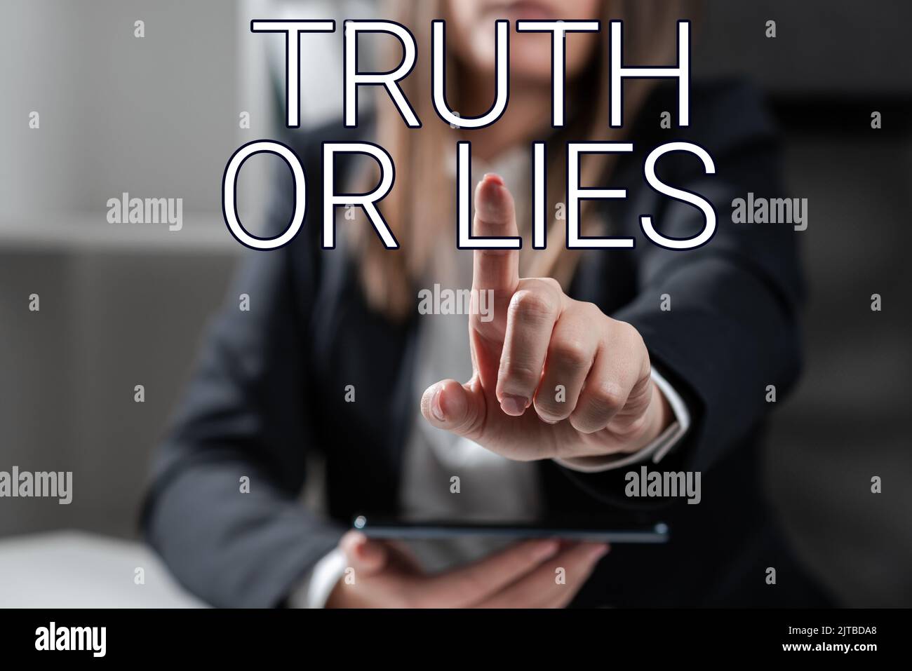 Conceptual caption Truth Or Lies, Word Written on Decide between a fact ...