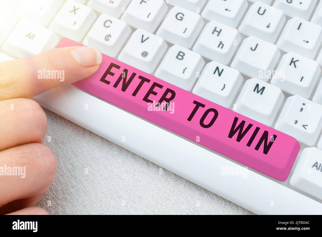 Handwriting text Enter To Win. Concept meaning Sweepstakes Trying the ...