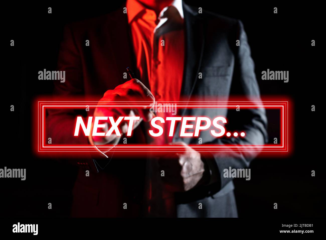 Text showing inspiration Next Steps. Business approach Following Moves ...