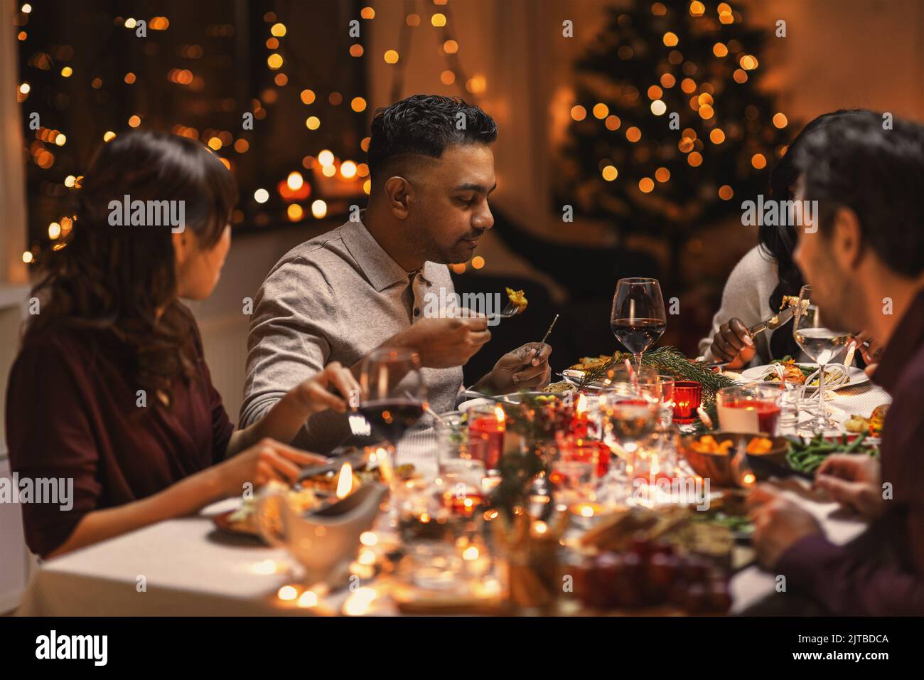 Indian family having dinner hi-res stock photography and images - Alamy