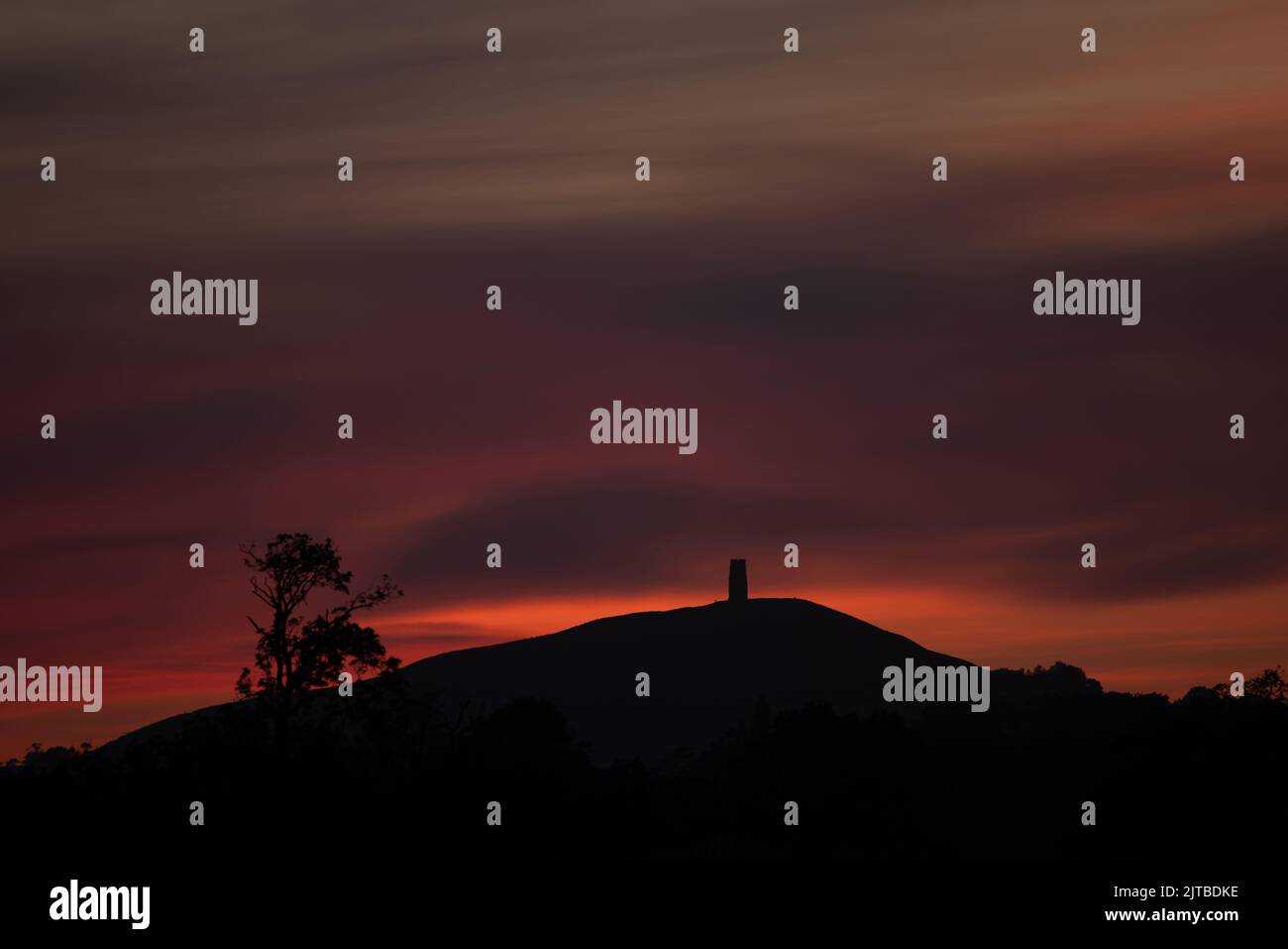 Glastonbury tor sunset hi-res stock photography and images - Alamy
