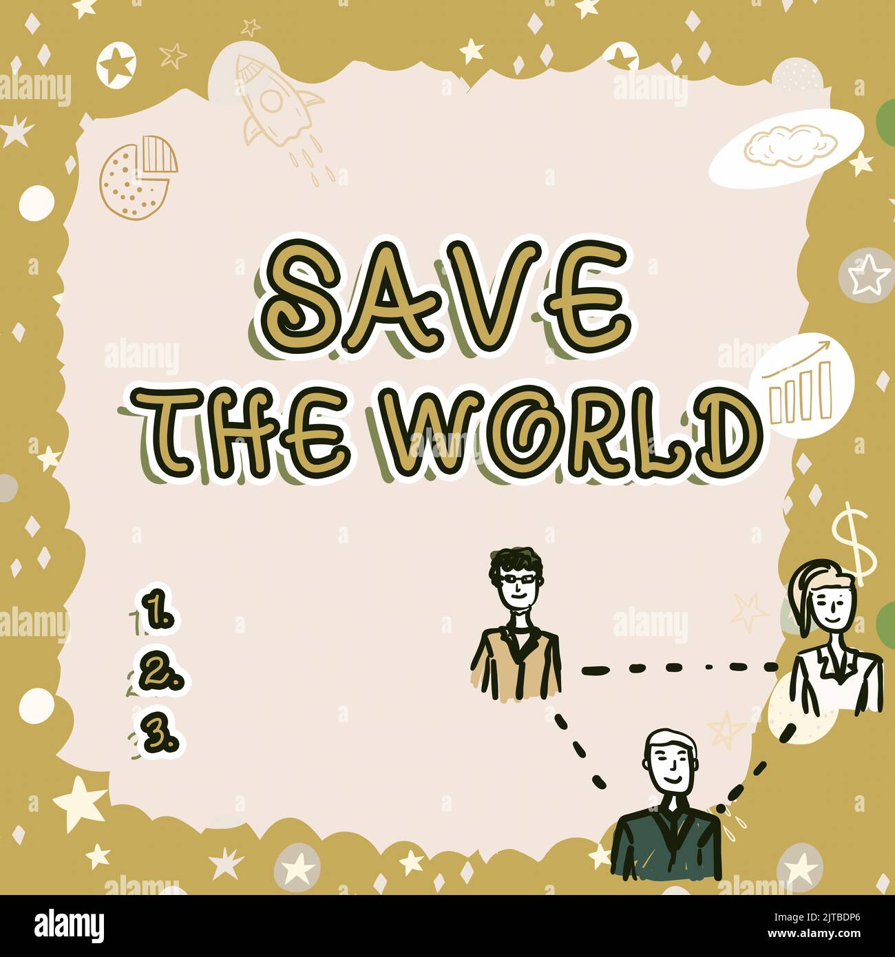 Text Caption Presenting Save The Worldprotect The Environment And The