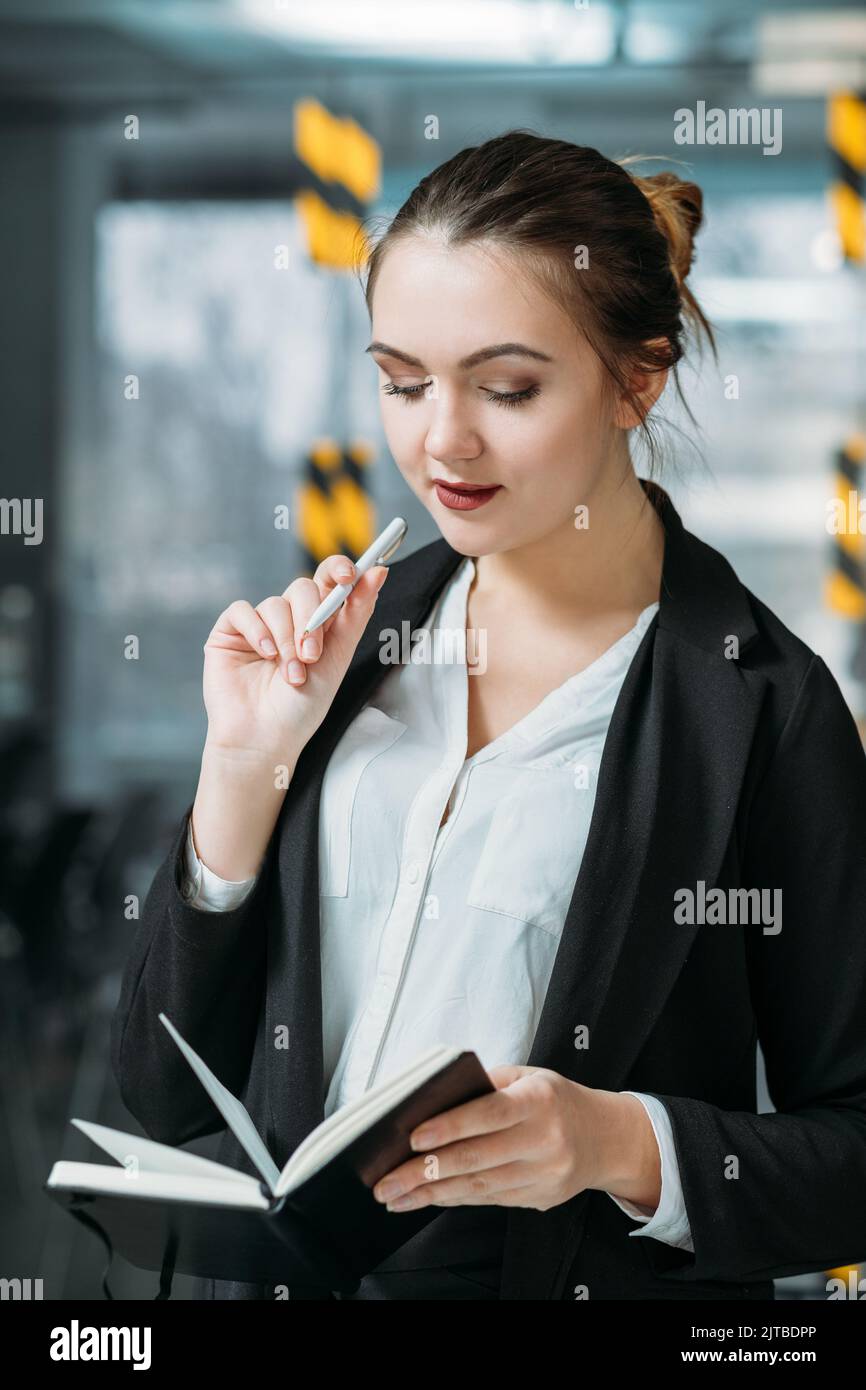 corporate woman portrait business intern workspace Stock Photo - Alamy