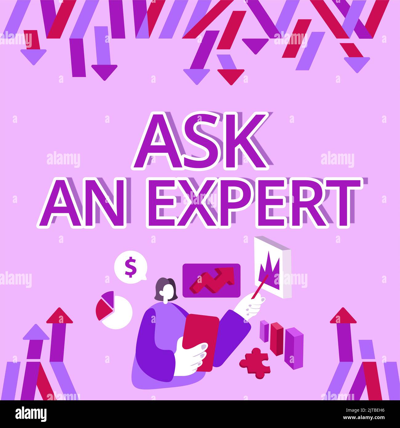 Text sign showing Ask An Expert. Business overview Asking for advice to ...