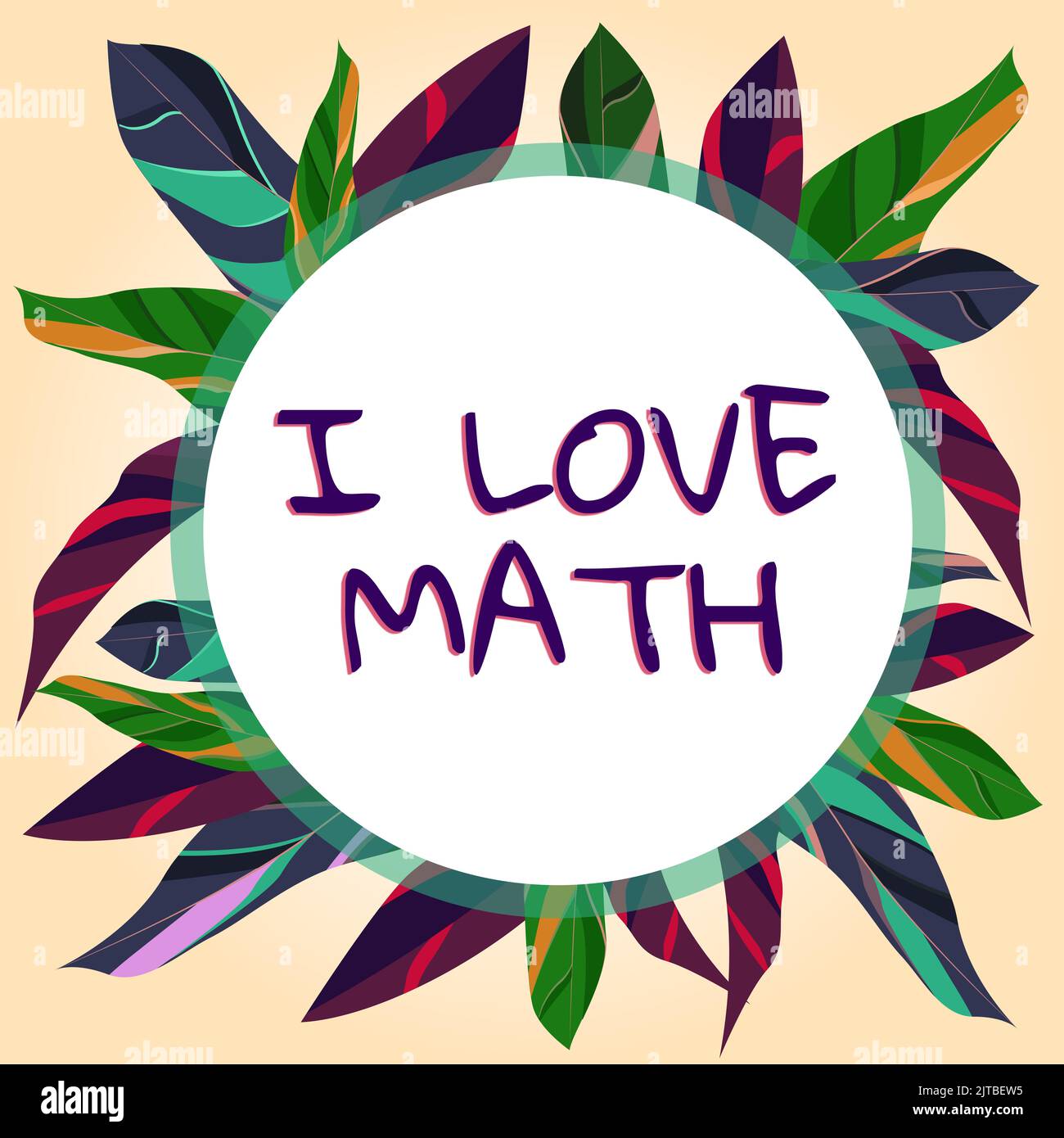 Text caption presenting I Love Math. Business showcase To like a lot ...