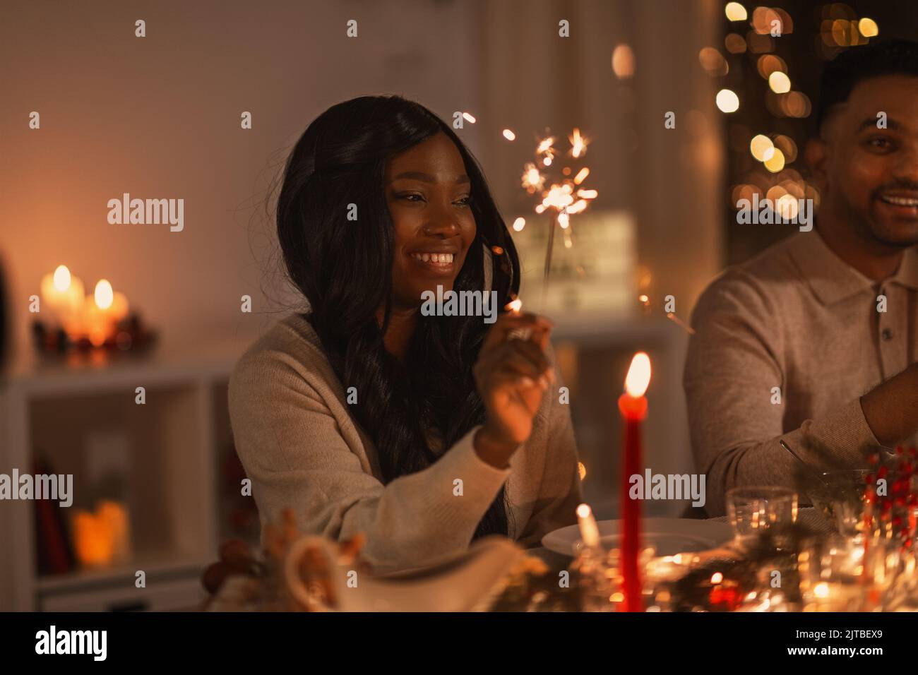Family christmas dinner table indian hi-res stock photography and ...