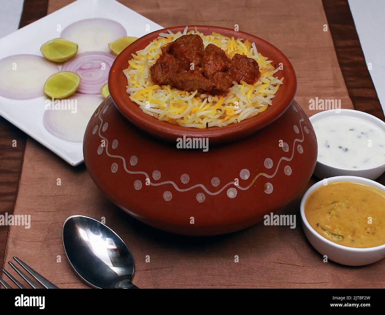 A closeup of delicious handi biryani boneless Stock Photo - Alamy