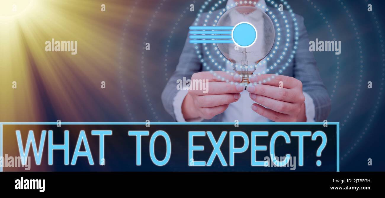 Text showing inspiration What To Expect. Business overview Confusion ...