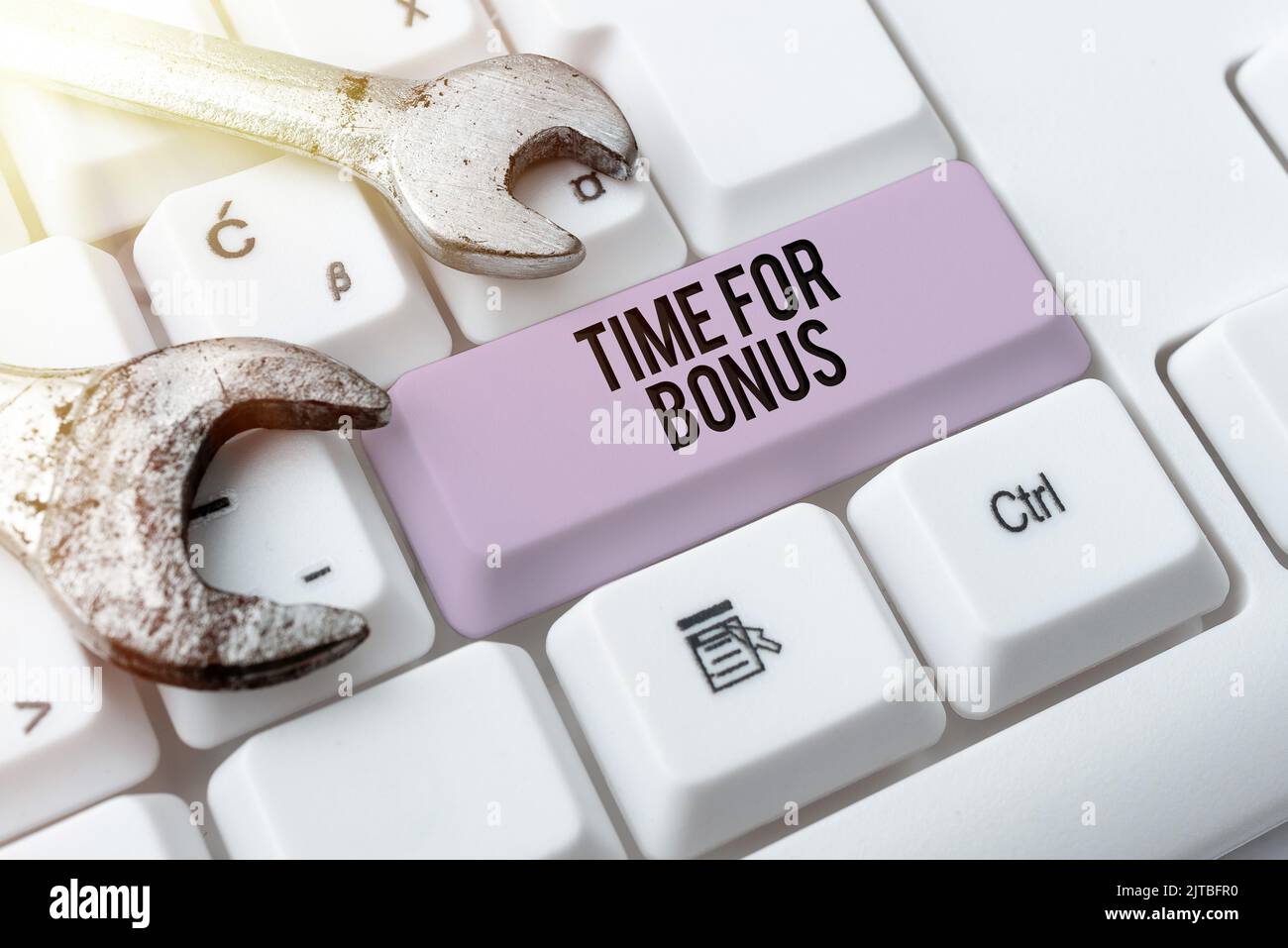 Text sign showing Time For Bonus. Concept meaning a sum of money added ...