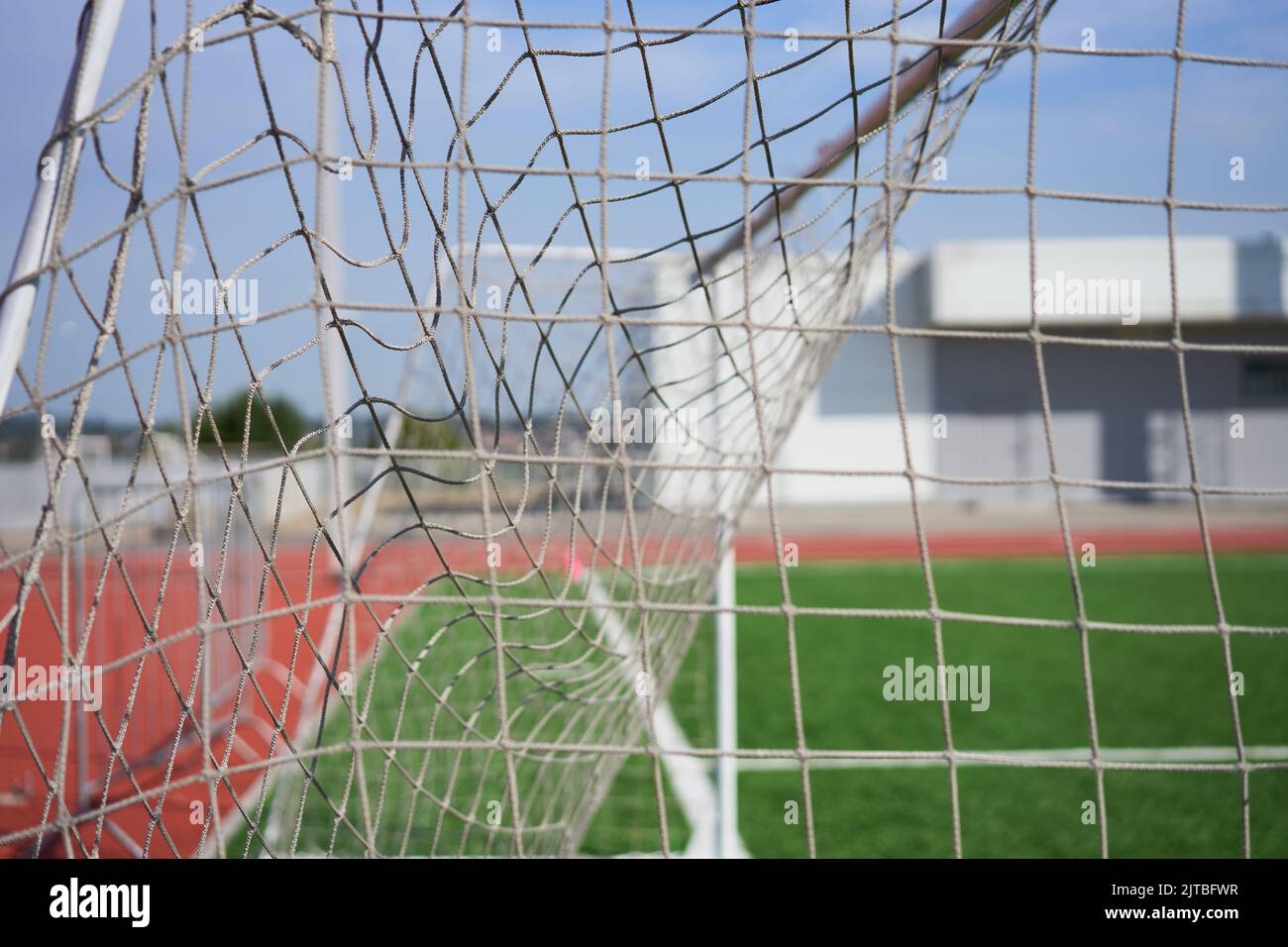Soccer gate on the field at the stadium. Concept of sport lifestyle ...