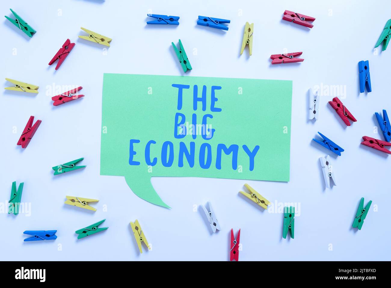 Conceptual caption The Big Economy. Business approach Global finances ...