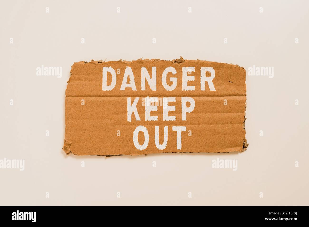 Sign displaying Danger Keep Out. Concept meaning Warning be alert stay ...