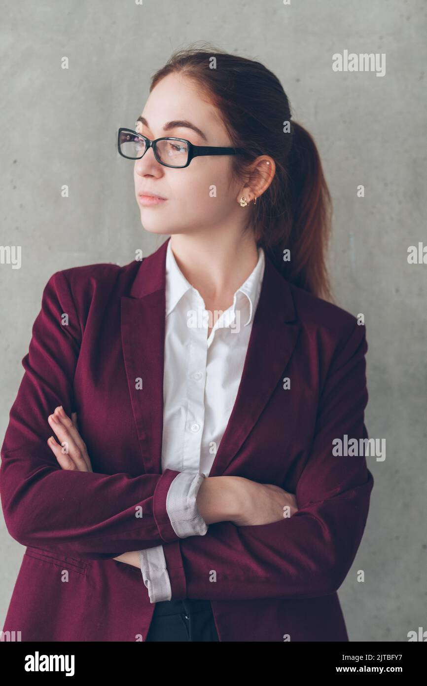 company headhunter business woman office workspace Stock Photo - Alamy