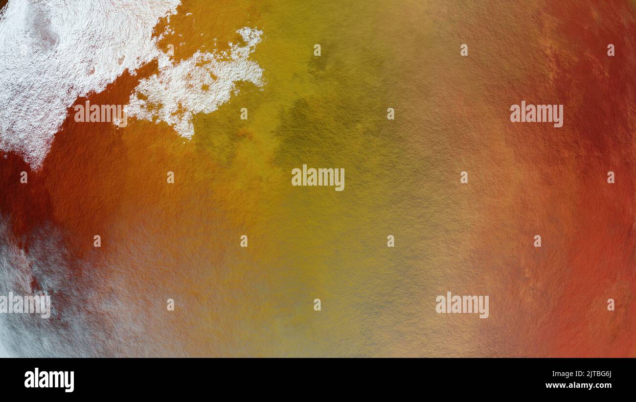 3d rendering. Orange color abstract ground texture. Computer generated ...