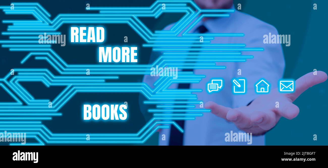 Hand writing sign Read More Books. Concept meaning Increase your ...