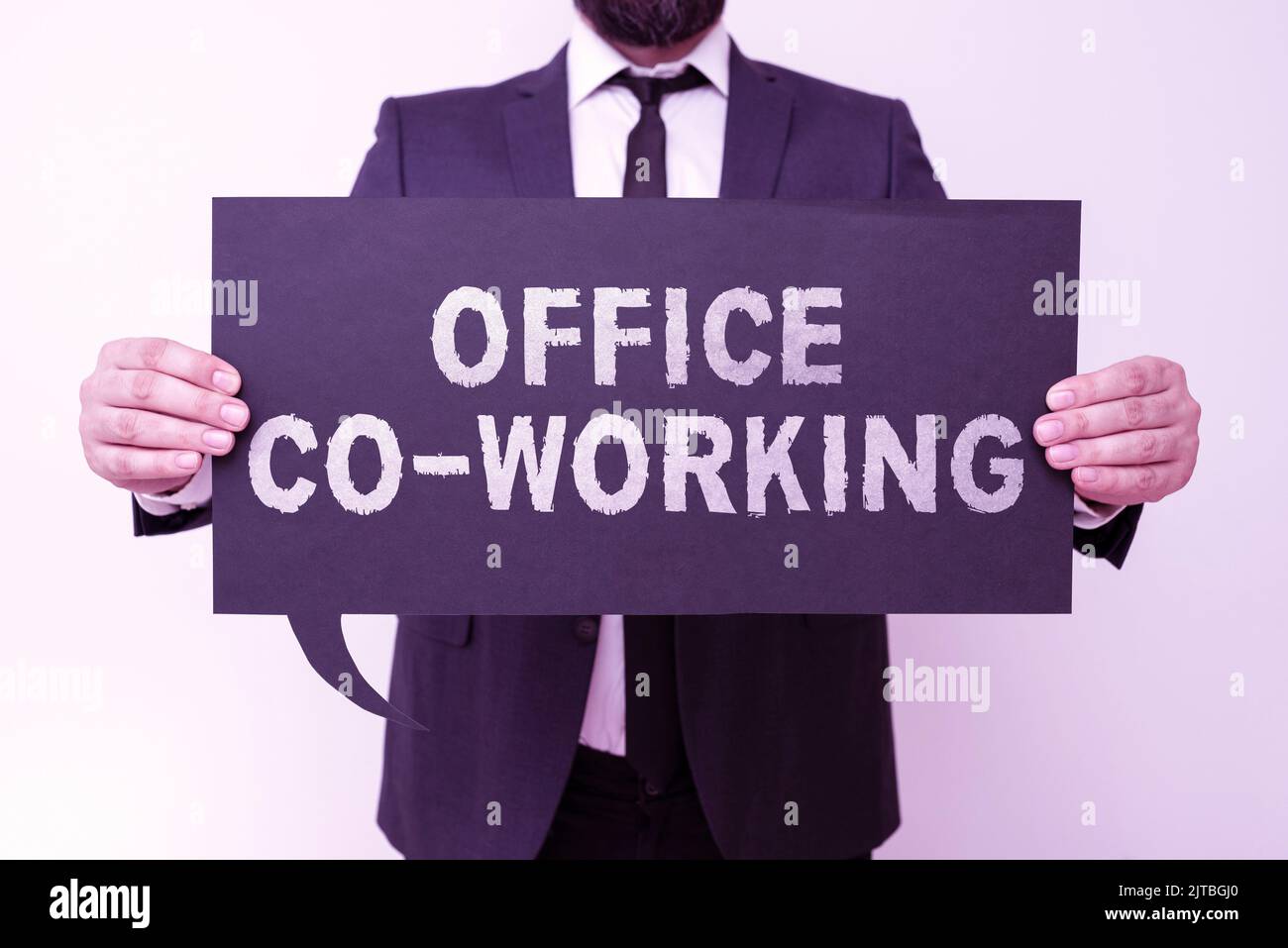 Writing displaying text Office Co Working. Word for Business services ...