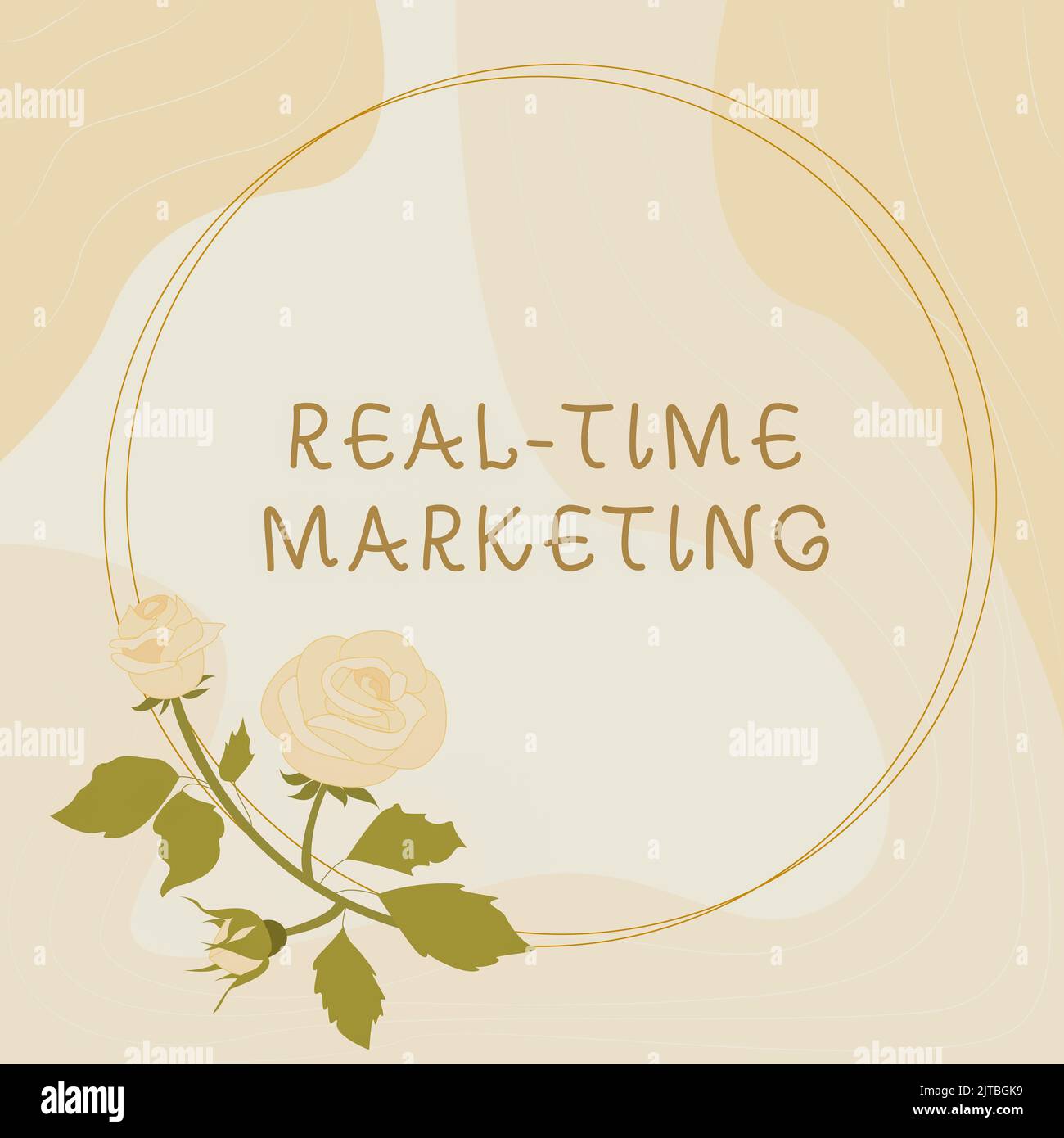 Text caption presenting Real Time Marketing. Internet Concept Creating ...