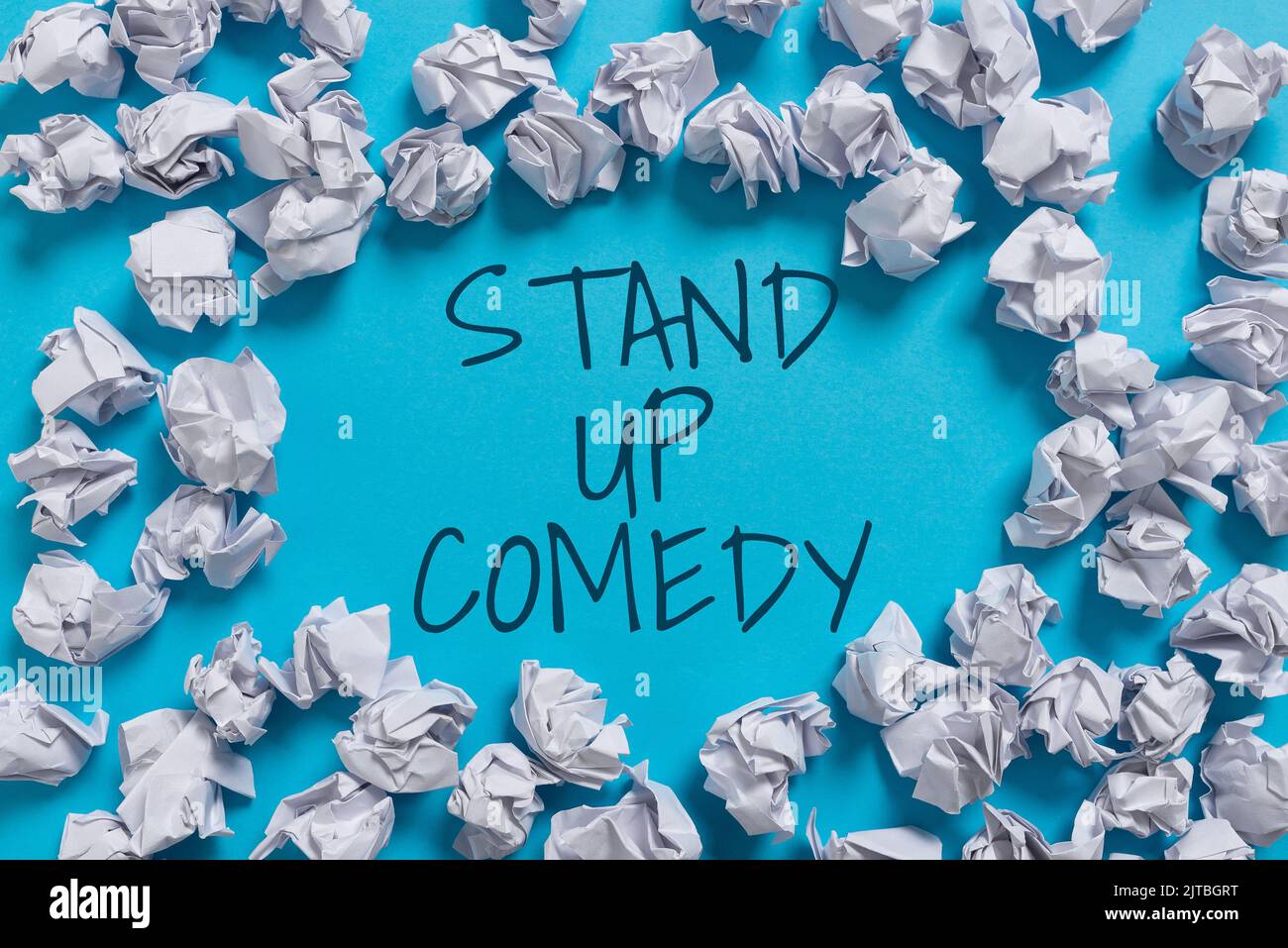 Handwriting text Stand Up Comedy. Conceptual photo Comedian performing ...
