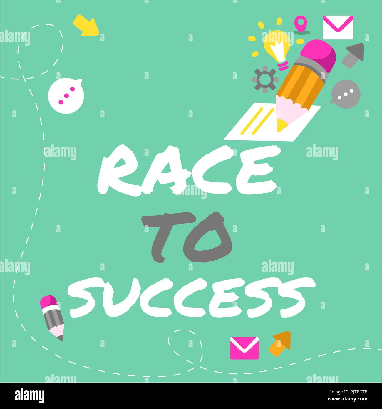 Text showing inspiration Race To Success. Word Written on Competition ...