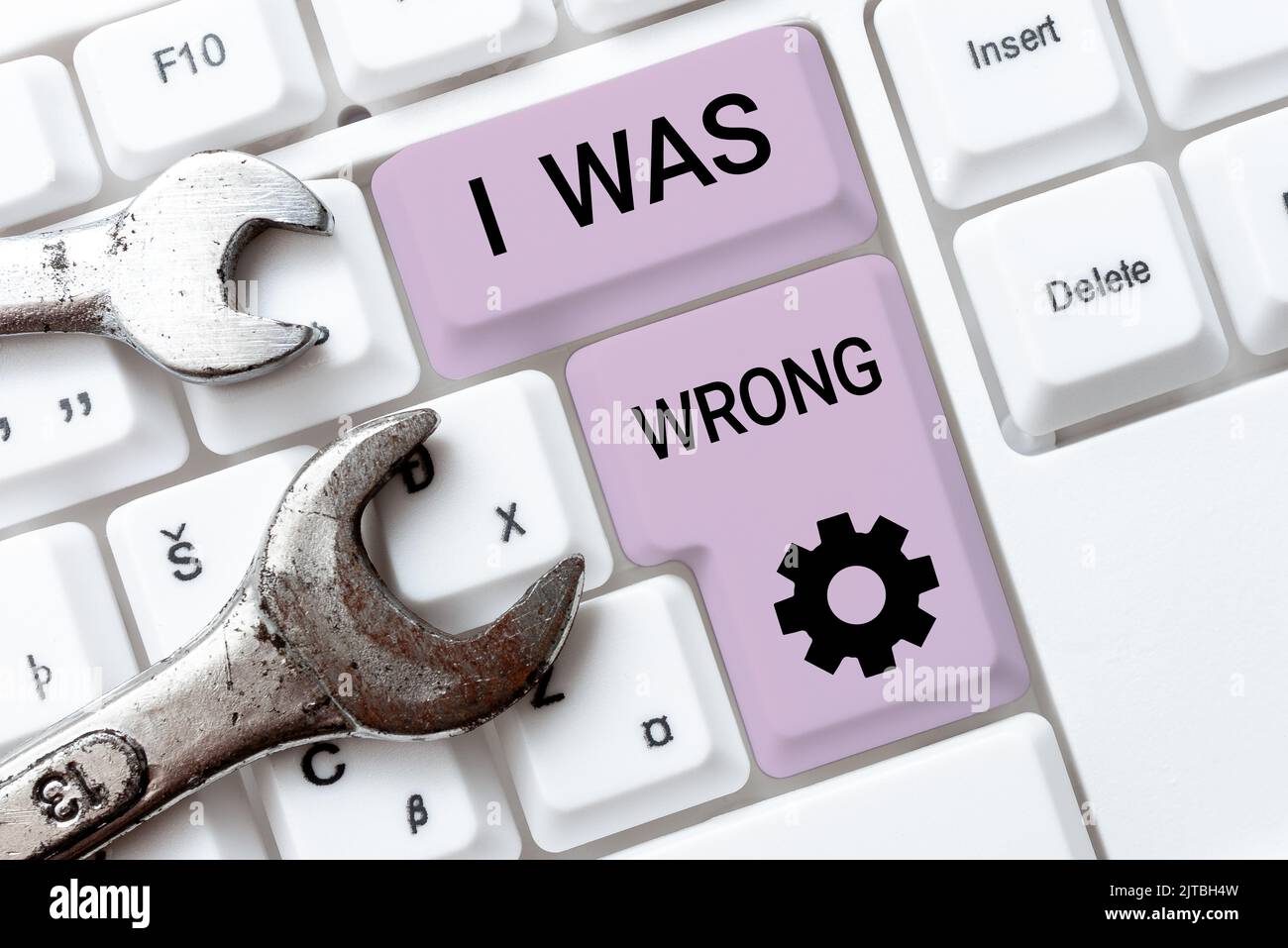 Text showing inspiration I Was Wrong. Word for Acceptance of a mistake ...